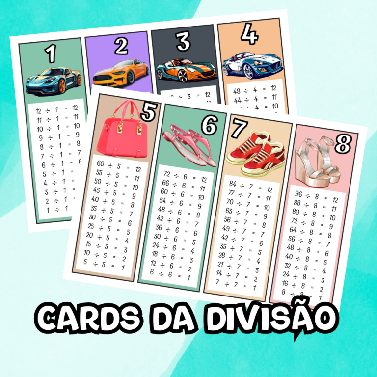 Cards da Divisão: A Tabuada da Divisão em Formato Divertido e Atraente ...