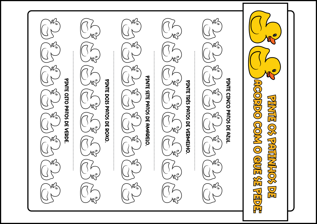 MATEMÁTICA COM OS PATINHOS – ED. INFANTIL – Arrisque e Rabisque