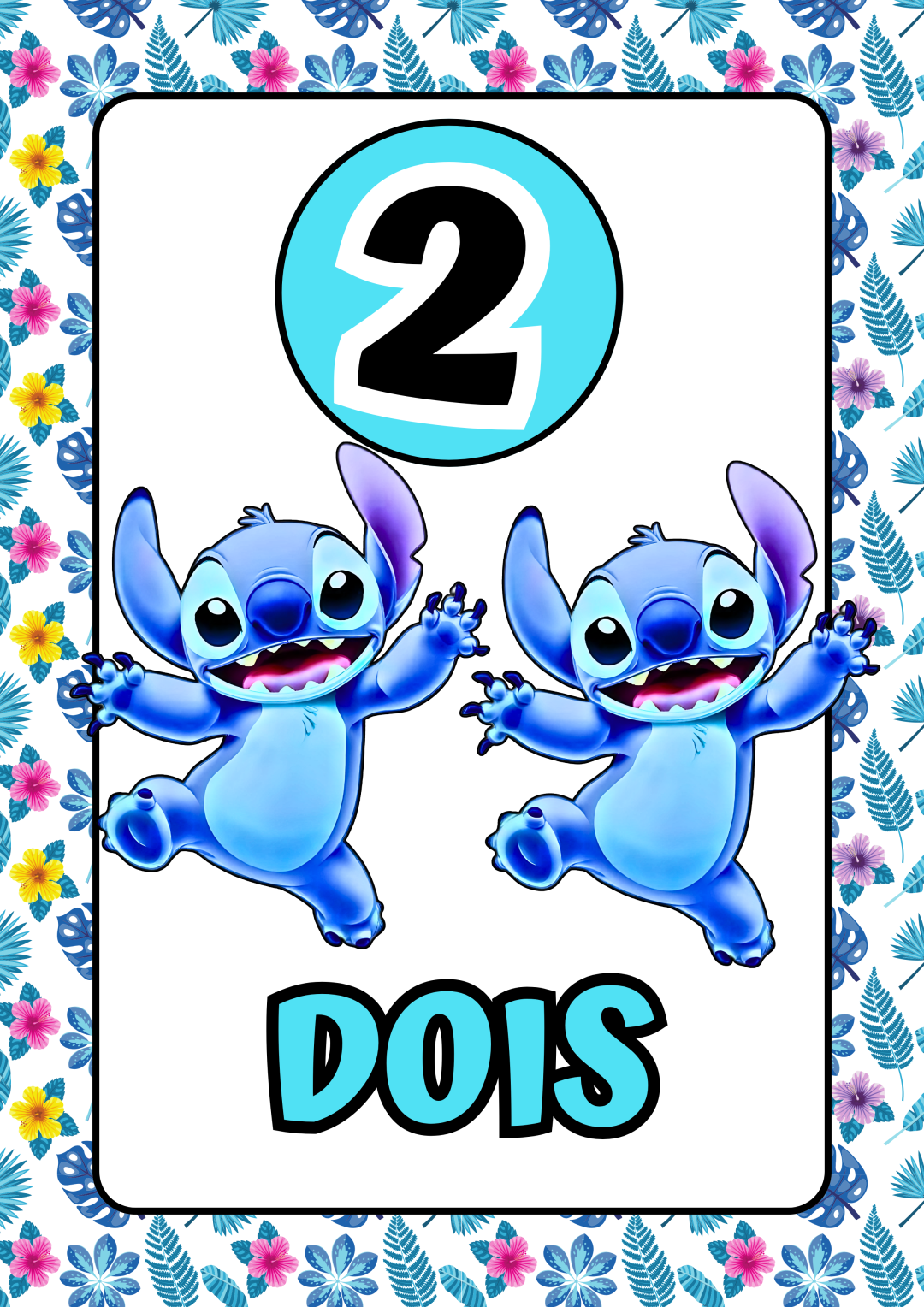 NÚMEROS DE 1 A 20 – STITCH – Arrisque e Rabisque
