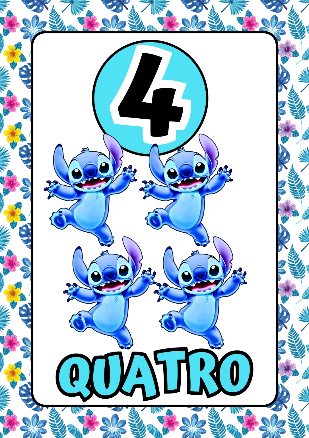 NÚMEROS DE 1 A 20 – STITCH – Arrisque e Rabisque