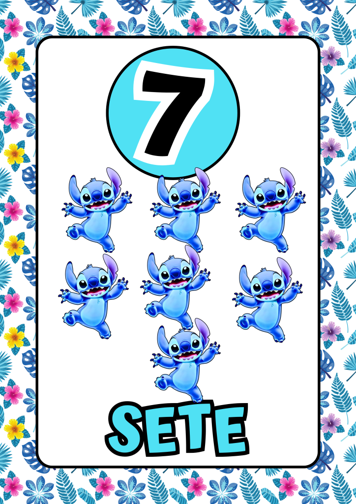 NÚMEROS DE 1 A 20 – STITCH – Arrisque e Rabisque