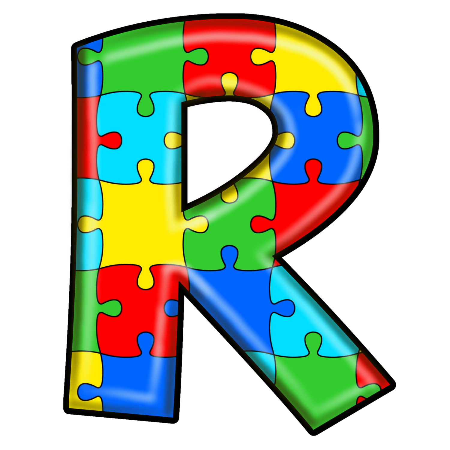 ALFABETO DECORATIVO – AUTISMO – Arrisque e Rabisque