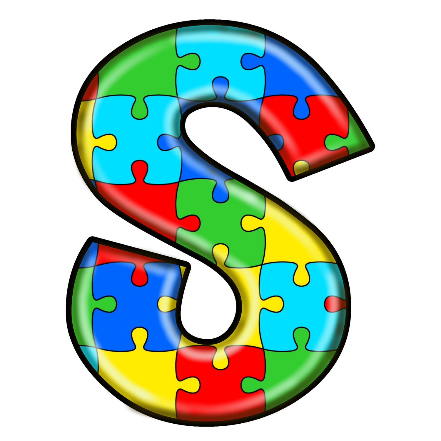 ALFABETO DECORATIVO – AUTISMO – Arrisque e Rabisque
