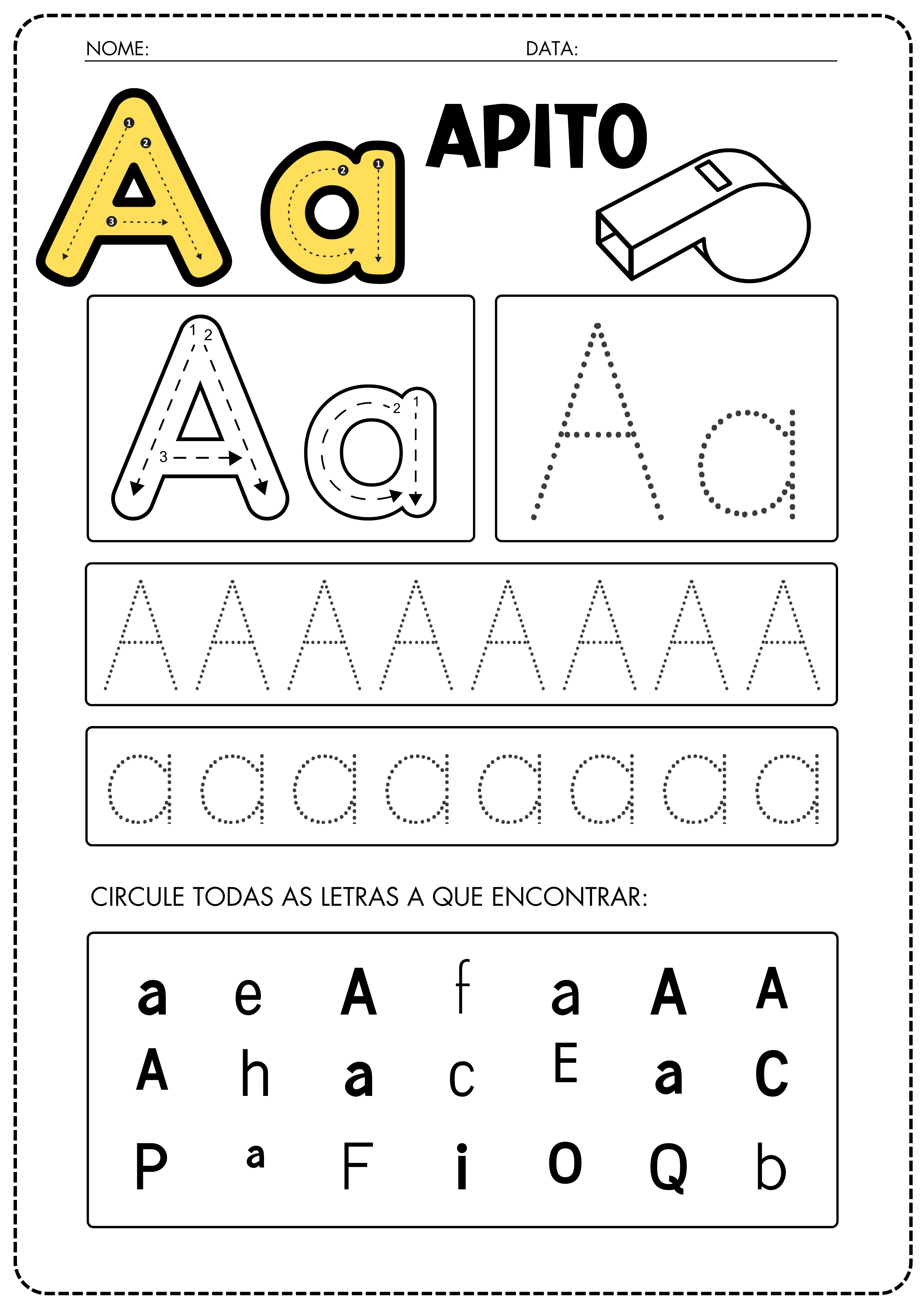 ALFABETO TRACEJADO – Arrisque e Rabisque